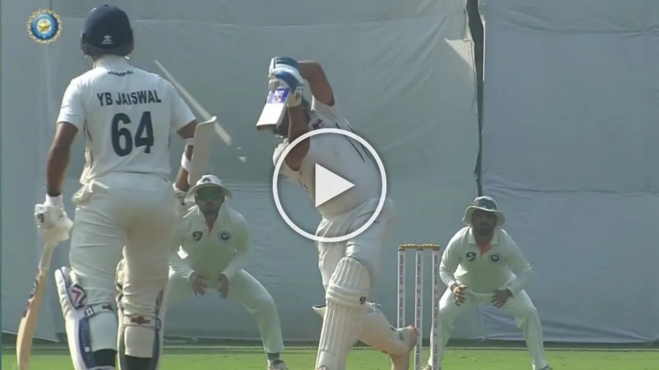 Watch: Rohit Sharma vs Umar Nazir 6, 4, 0, 4 in Ranji Trophy match against Jammu and Kashmir